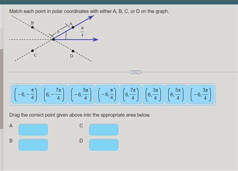 solved match each point in polar coordinates with either