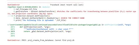 getprojection runtimeerror proj proj create from database cannot find proj db · issue 2248