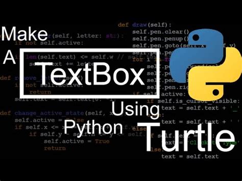Python Turtle Getting Text Input Textbox With Blinking Cursor