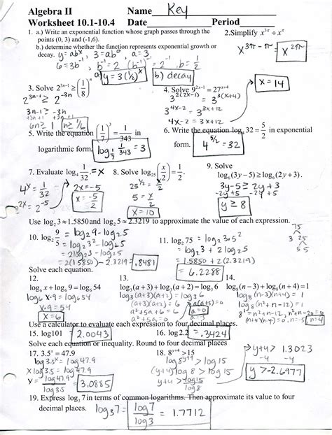 college math worksheets