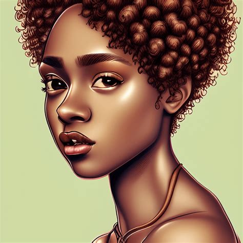 Curly Hair Light Skinned Melanin · Creative Fabrica