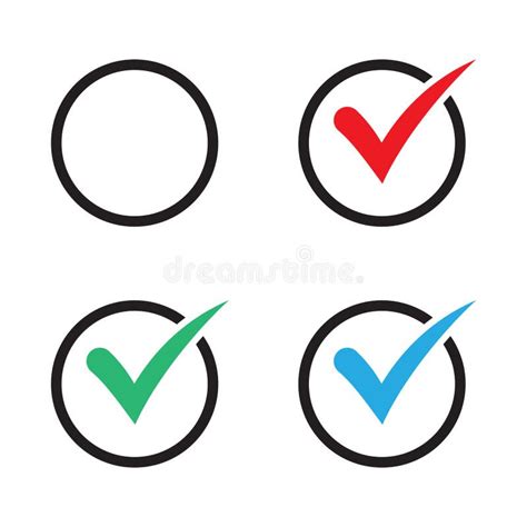 checkbox set with blank and checked checkbox vector icon stock illustration illustration of