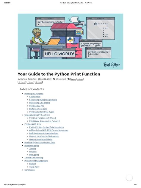 guide to python print function download free pdf parameter computer programming comma