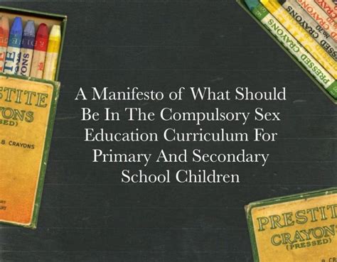 A Manifesto Of What Should Be In The Compulsory Sex Education Curriculum 2020 Alexandriakaywrites