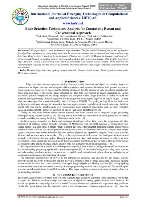 pdf edge detection techniques analysis for contrasting recent and conventional approach