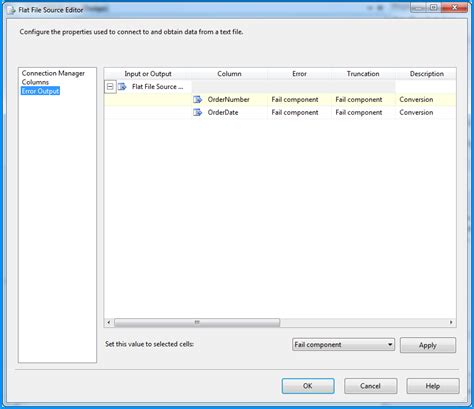 how do i fix invalid character value for cast specification on a date column in flat file