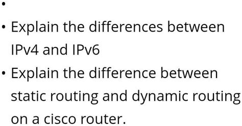 SOLVED Explain The Differences Between IPv4 And IPv6 Explain The