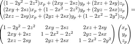 quaternion to rotation matrix