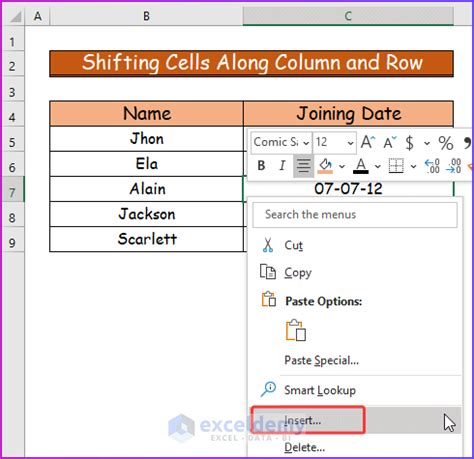 How To Shift Cells In Excel 5 Easy Methods ExcelDemy