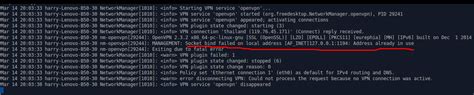Networking VPN Error Socket Bind Failed On Local Address Address