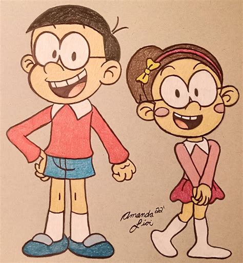 Comm Doraemon Nobita Nobi And Nobiko By Cartoonist99 On Deviantart