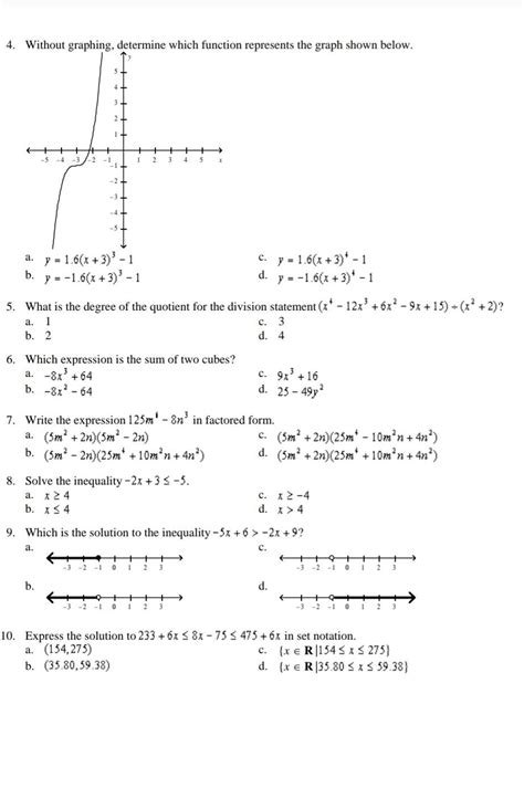 solved 4 without graphing determine which function