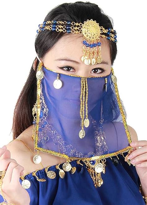 Grouptap Silk Belly Dance Sexy Face Veil Mask Costume Womens Girls Arabian Turkish Outfits With