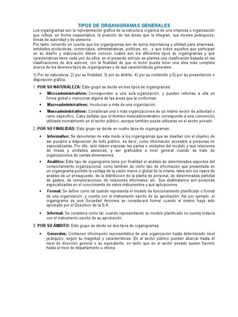 PDF Tipos De Organigramas Generales DOKUMEN TIPS