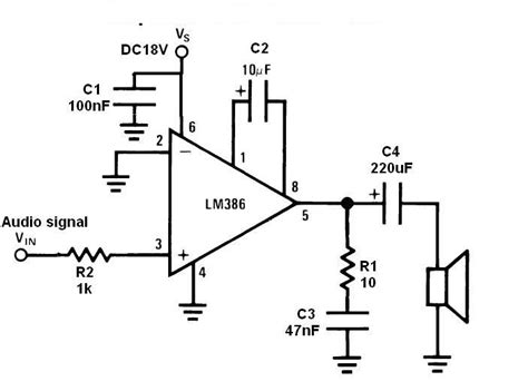 Audio Amplifier Circuit Working And Details Of Nx Lm386 Amplifiers