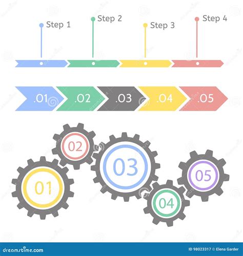 Progress Statistic Concept Infographic Template For Presentation