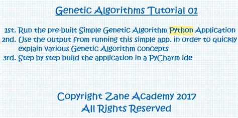 prototype project genetic algorithms w python tutorial 01