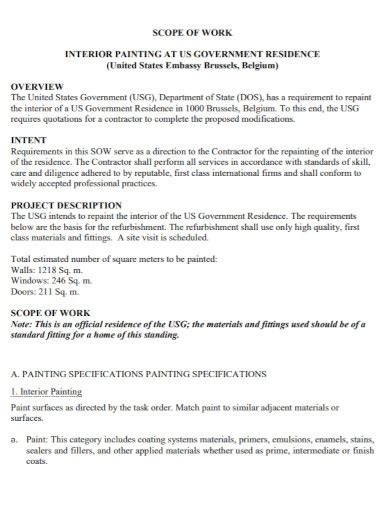 Interior Scope Of Work 10 Examples Format How To Write PDF