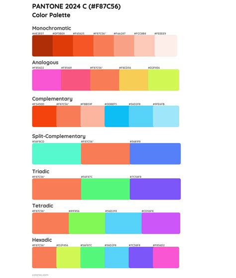 Pantone Color 2024 Hex Code Chart Lenee Nichole