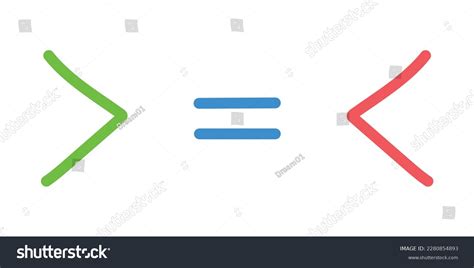 less than greater than equal symbol stock vector royalty free 2280854893 shutterstock