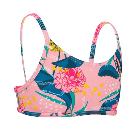 Haut De Maillot De Bain Brassière Fille 100 Corail Olaian Decathlon
