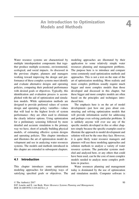 pdf an introduction to optimization models and methods