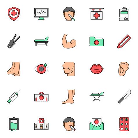 25 Plastic Surgery Icons