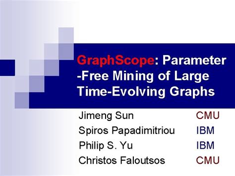 graph scope parameter free mining of large timeevolving