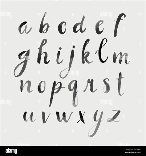 Handwritten Typography Alphabet Stock Vector Image Art Alamy