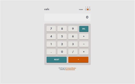 Frontend Mentor Responsive Theme Able Calculator App Using CSS And