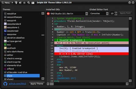 Delphi IDE Theme Editor Delphi IDE 主题编辑器 支持D7 Rad Studio 10 3 RIO及