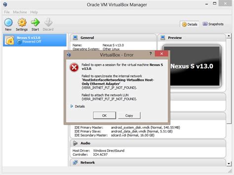 Android Unable To Start Genymotion Virtual Device Virtualbox Host