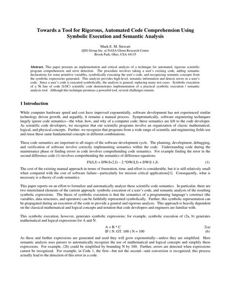 pdf towards a tool for rigorous automated code comprehension using symbolic execution and