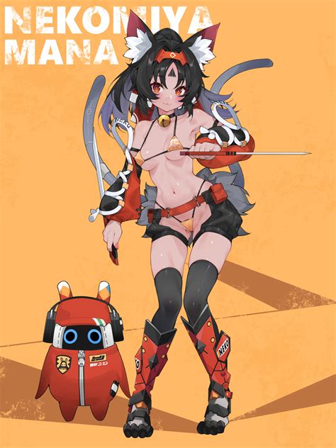 Nekomiya Mana And Starterboo Zenless Zone Zero Drawn By Waterring