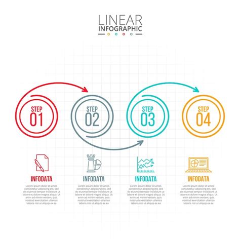 Premium Vector Thin Line Flat Elements For Infographic With 4 Options