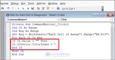 How To Use Vba For Each Cell In A Range In Excel Methods