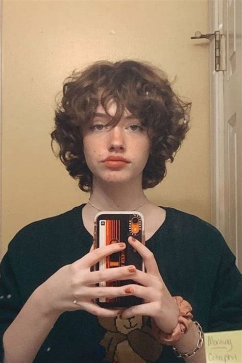 Short Wavy Tomboy Haircut Short Curly Haircuts Haircuts For Curly