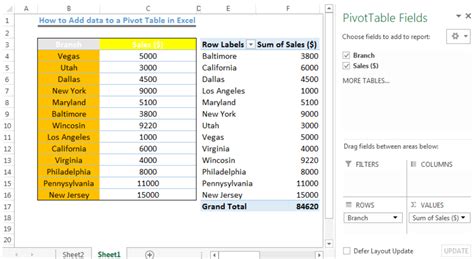 Pivot Table Example Data In Excel Cabinets Matttroy