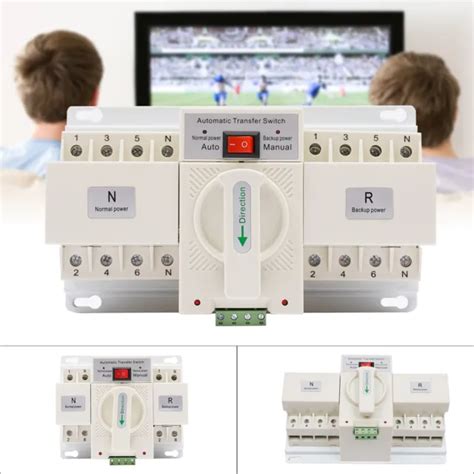 AUTOMATIC DUAL POWER Transfer Switch Generator Changeover Switch 2P 63A