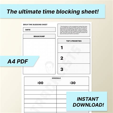 Elon Musk Time Blocking Printable Sheet 10 Hours Per Sheet Etsy New