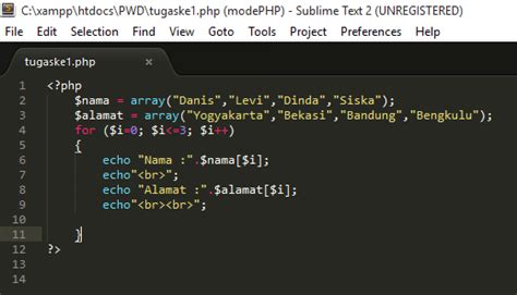 mengenal array dalam php dan cara penulisannya pusat