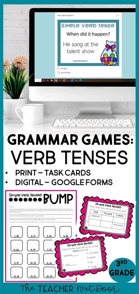 Simple Verb Tense Game Print And Digital The Teacher Next Door