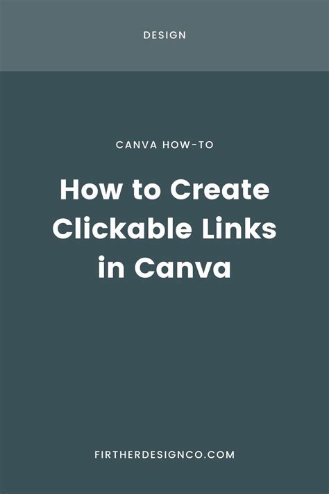 how to create clickable links in canva — firther design co canva templates and design resources