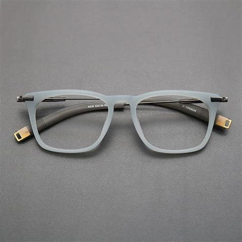 Gatenac Unisex Full Rim Square Titanium Acetate Frame Eyeglasses Gxyj768 Stylish Glasses For