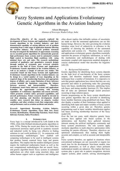 pdf fuzzy systems and applications evolutionary genetic algorithms in the aviation industry
