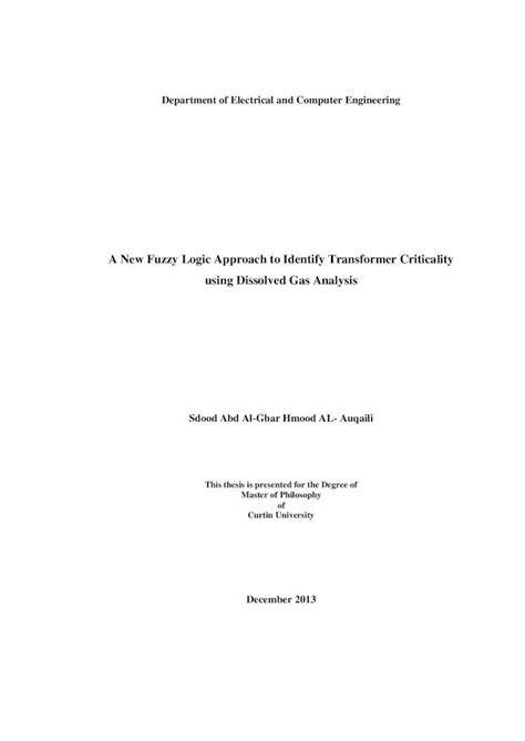 pdf a new fuzzy logic approach to identify transformer criticality using dissolved gas