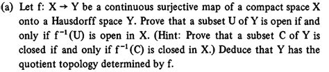 solved a let f x→ y be a continuous surjective map of a