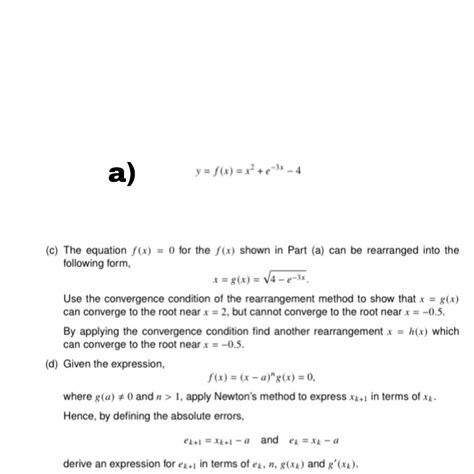 solved อ y f x x2 e−3x−4 c the equation f x 0 for the