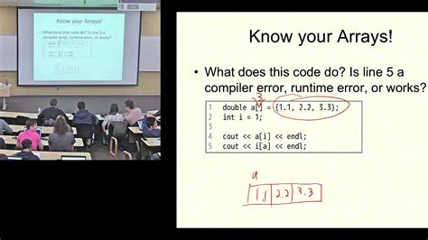 eecs 281 arrays and containers lecture part 1 youtube
