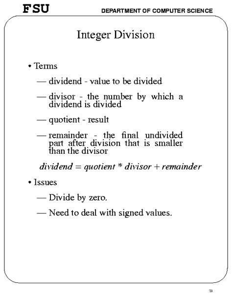 integer division